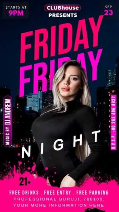 ladies night advert advertisement square Template | PosterMyWall