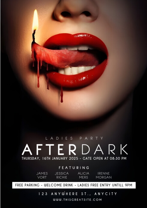 Ladies Night After Dark Party Template | PosterMyWall