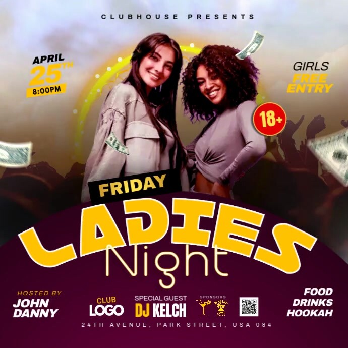 ladies night and ladies party flyer Template | PosterMyWall