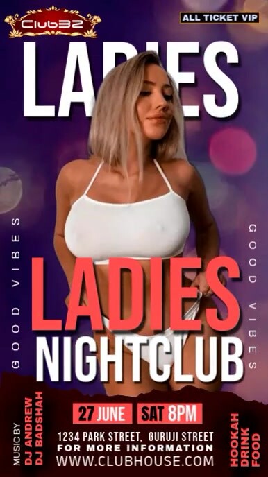 Ladies Night Bar Club Drink Specials Template Postermywall