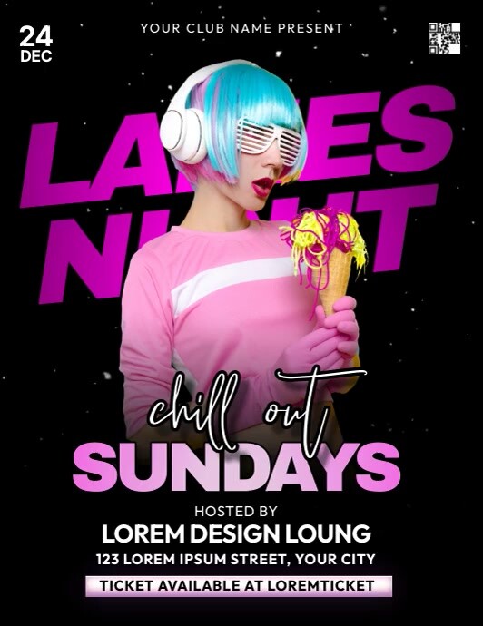 Ladies Night Chill Out Templat | PosterMyWall