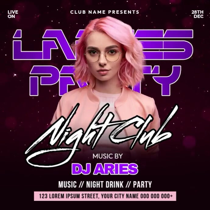 Ladies Night Club Template | PosterMyWall