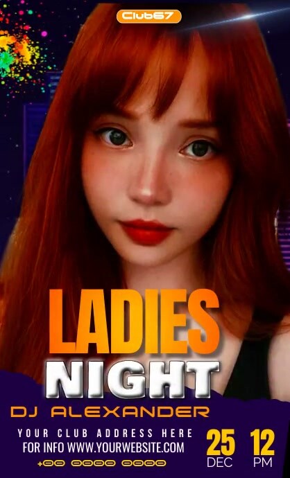 Modèle ladies night club Night Party | PosterMyWall