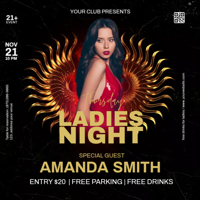 Ladies Night Club Party Ads Template | PosterMyWall