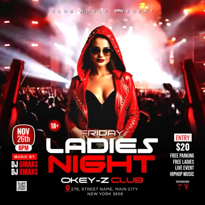 Ladies Night Club Party Template | PosterMyWall