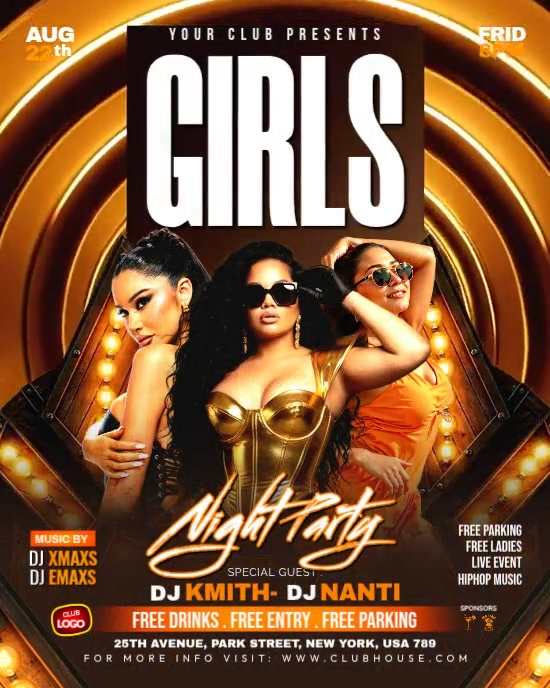 Ladies night club party Template | PosterMyWall
