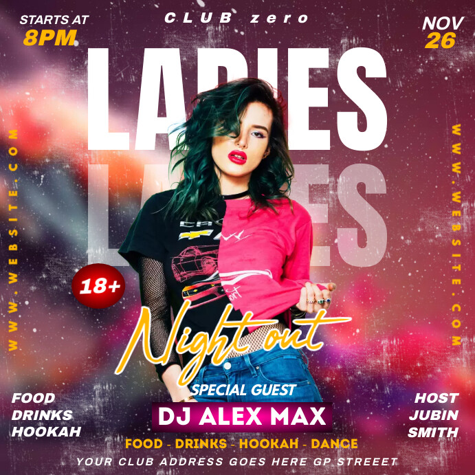 Modèle Ladies night club party | PosterMyWall
