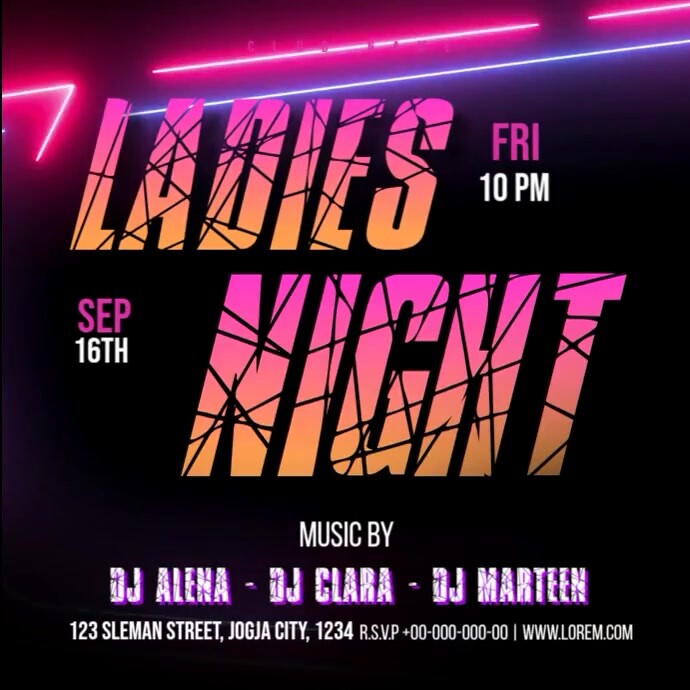 Ladies Night Club Party Template | PosterMyWall