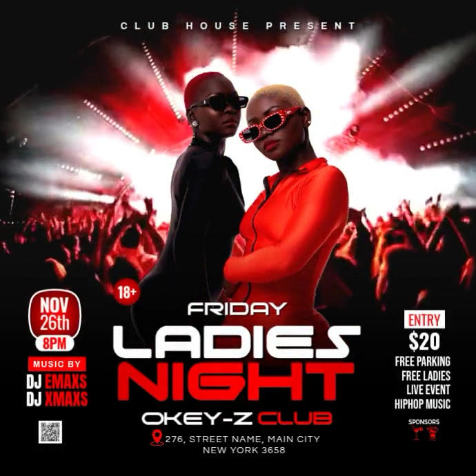 Ladies Night Club Party Template | PosterMyWall
