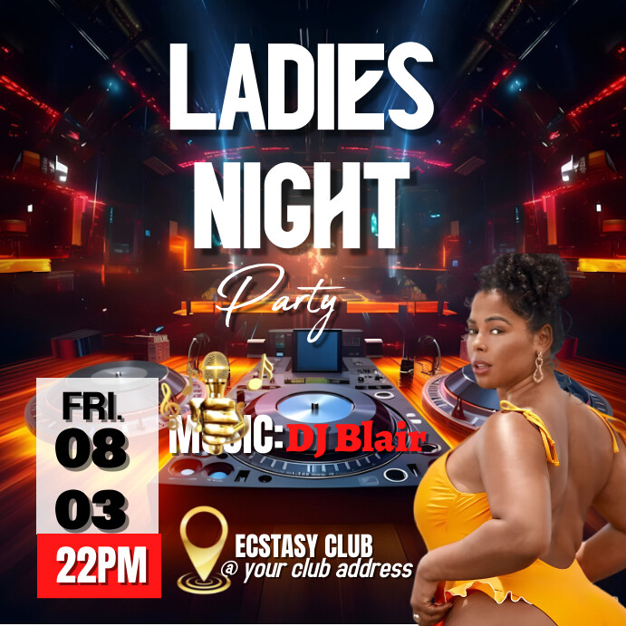 Ladies Night Club Party Template | PosterMyWall