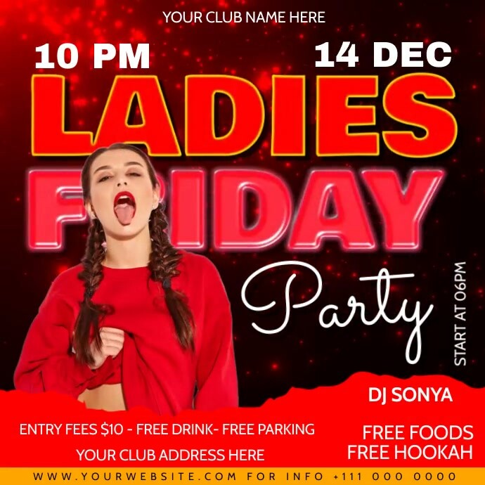 ladies night club party Templat | PosterMyWall