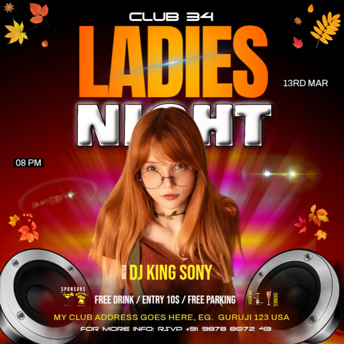 ladies night club party Template | PosterMyWall