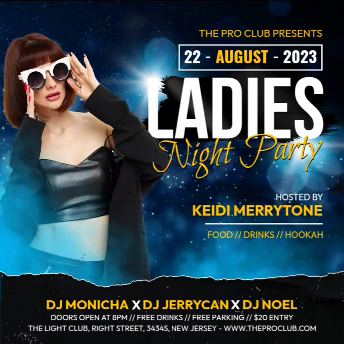 Ladies Night Club Party Template | PosterMyWall