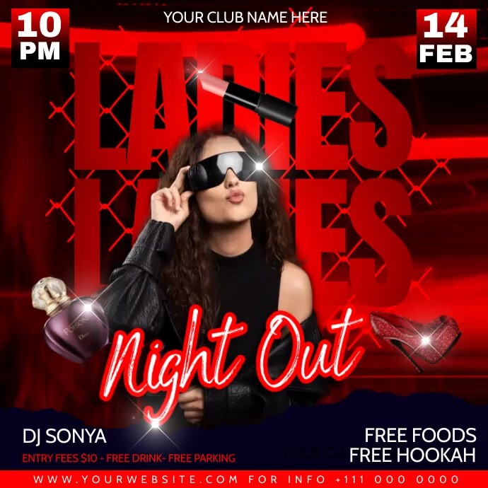 ladies night club party Template | PosterMyWall