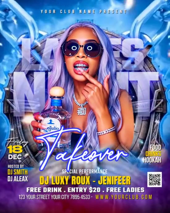 Ladies Night Club Party Template | PosterMyWall