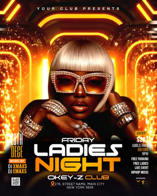 Copia de Ladies Night Club Party Flyer | PosterMyWall