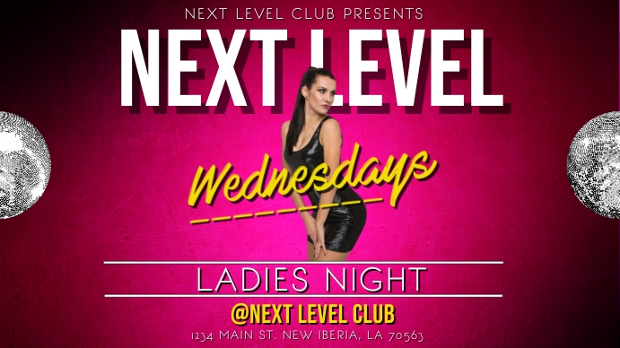 LADIES NIGHT CLUB YOUTUBE THUMBNAIL TEMPLATE | PosterMyWall