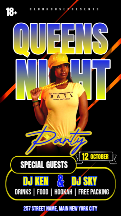 Plantilla de ladies night | PosterMyWall