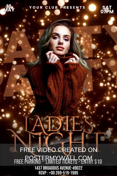 Plantilla de Ladies Night | PosterMyWall
