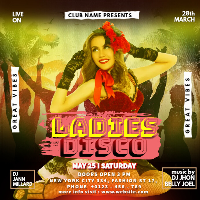 Modèle Ladies Night Disco Event | PosterMyWall