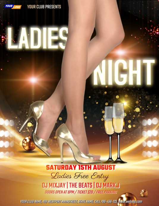 Ladies night flyer design (3) Template | PosterMyWall