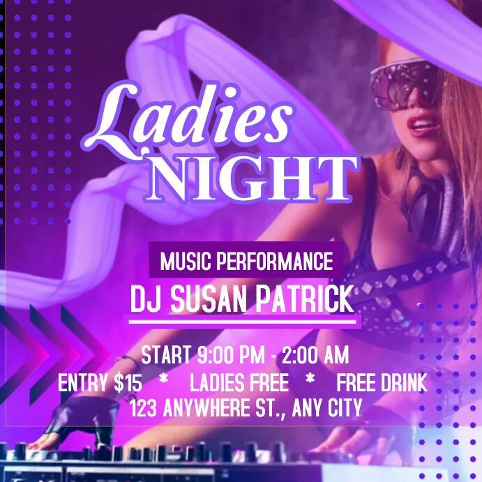 Plantilla de Ladies night flyer | PosterMyWall