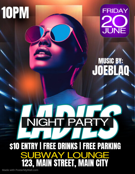ladies night flyer Template | PosterMyWall