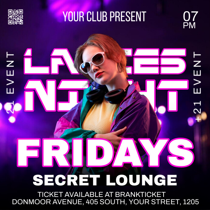 Ladies Night Friday Ads Template | PosterMyWall