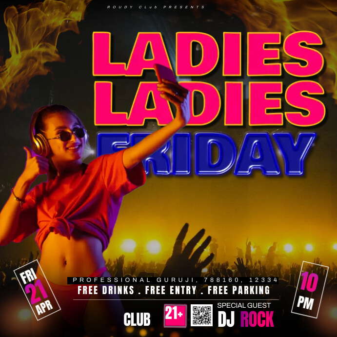 Modèle ladies night friday party | PosterMyWall