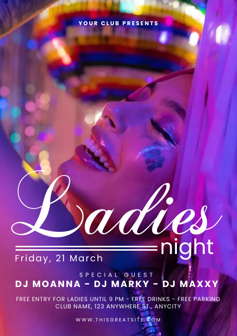 Copy of Ladies Night Full Party | PosterMyWall