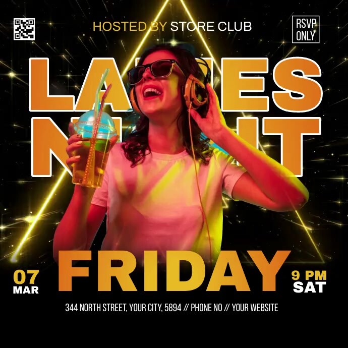 Plantilla de Ladies Night Hangover | PosterMyWall