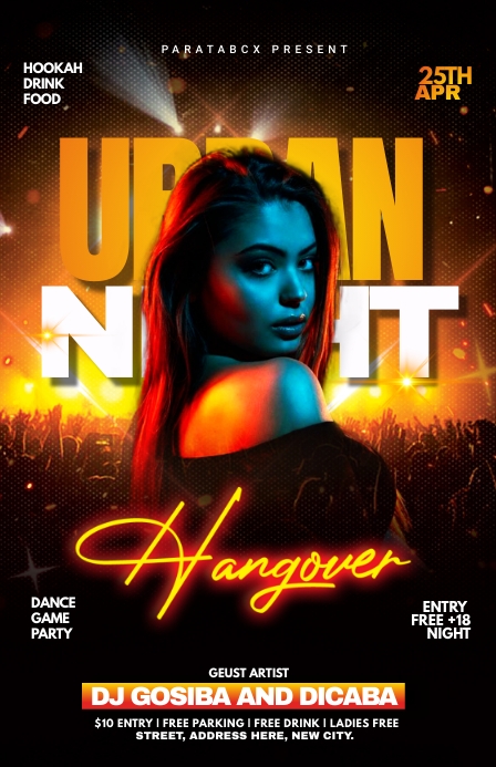 ladies Night hangover party flyer Template | PosterMyWall