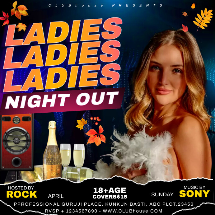 ladies night magic club party Template | PosterMyWall