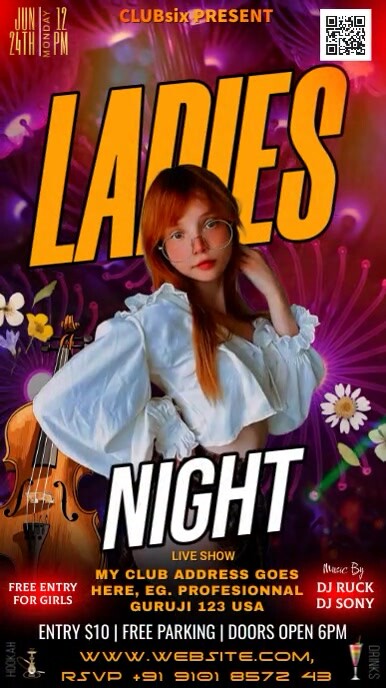 ladies night magic club party Template | PosterMyWall