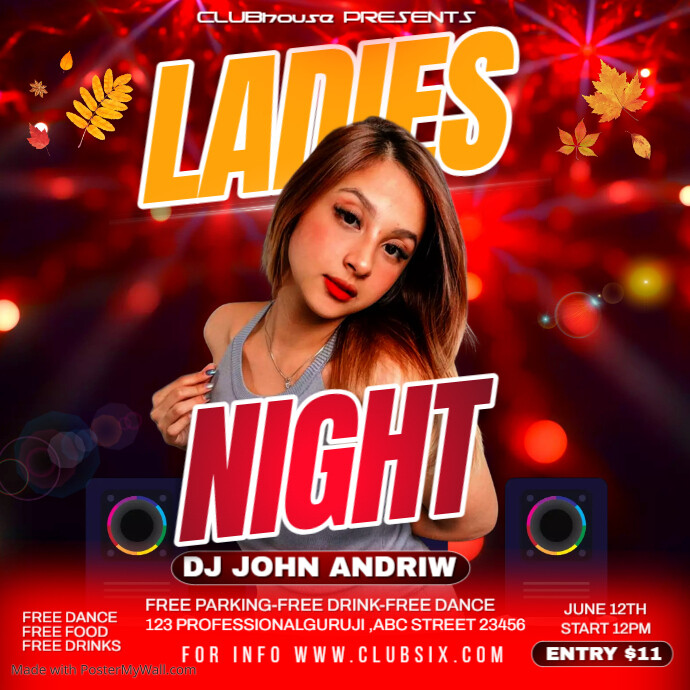 ladies night out club party Template | PosterMyWall