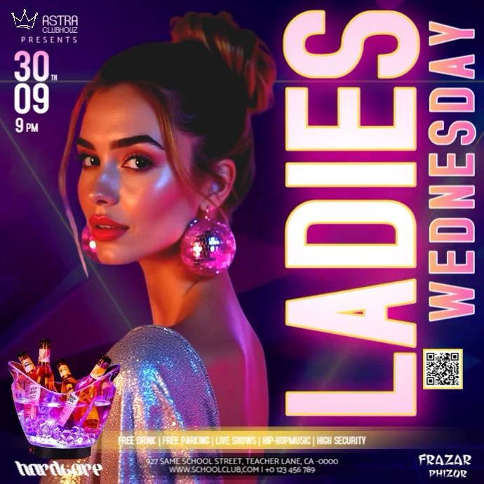 Ladies night out Club Party event AD Design Template | PosterMyWall