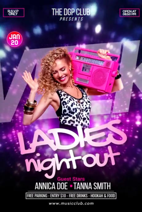 Ladies Night Out Template | PosterMyWall