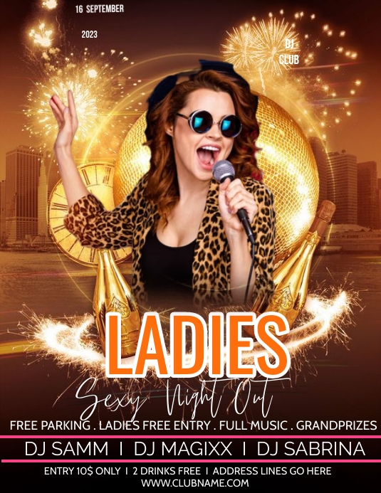 ladies night out flyer, girls night out flyer Template | PosterMyWall