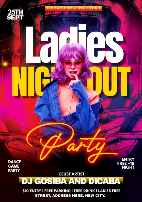 ladies night out Hangover party flyer Template | PosterMyWall