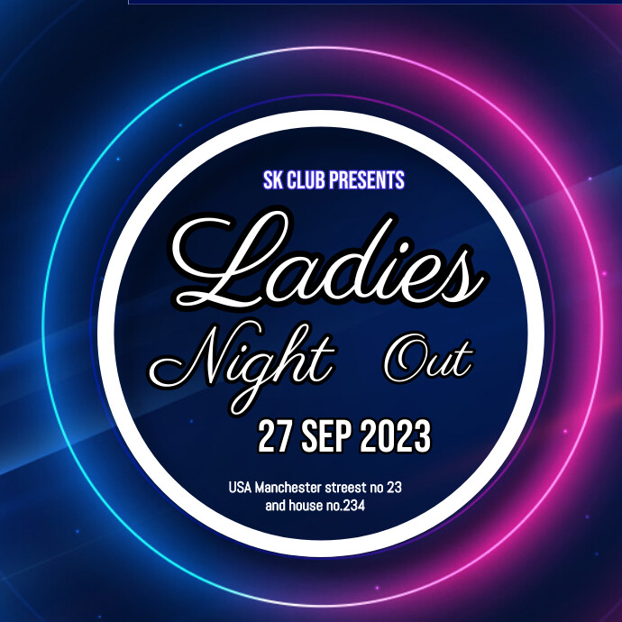 Copy of ladies night out logo, girls night logo | PosterMyWall