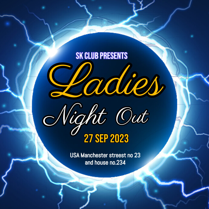 ladies night out logo, girls night out logo Template | PosterMyWall