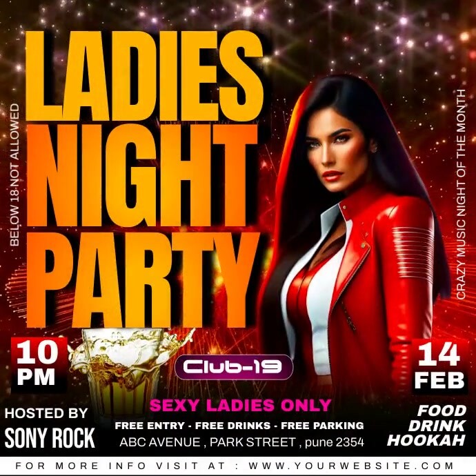 ladies night out party Template | PosterMyWall