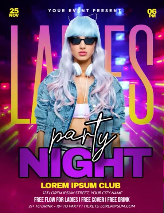 Plantilla de Ladies Night Out Party | PosterMyWall