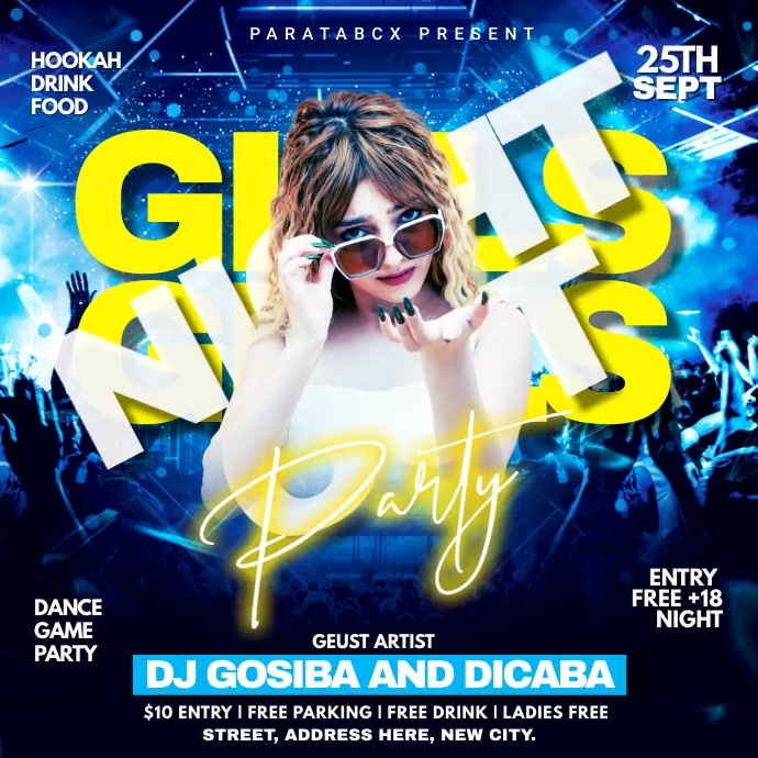 ladies night out party flyer (1) Template | PosterMyWall