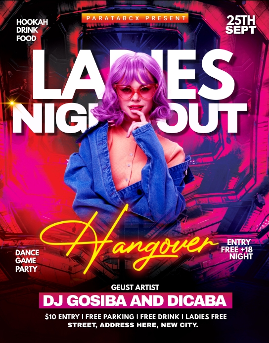 Copy of ladies night out party flyer | PosterMyWall