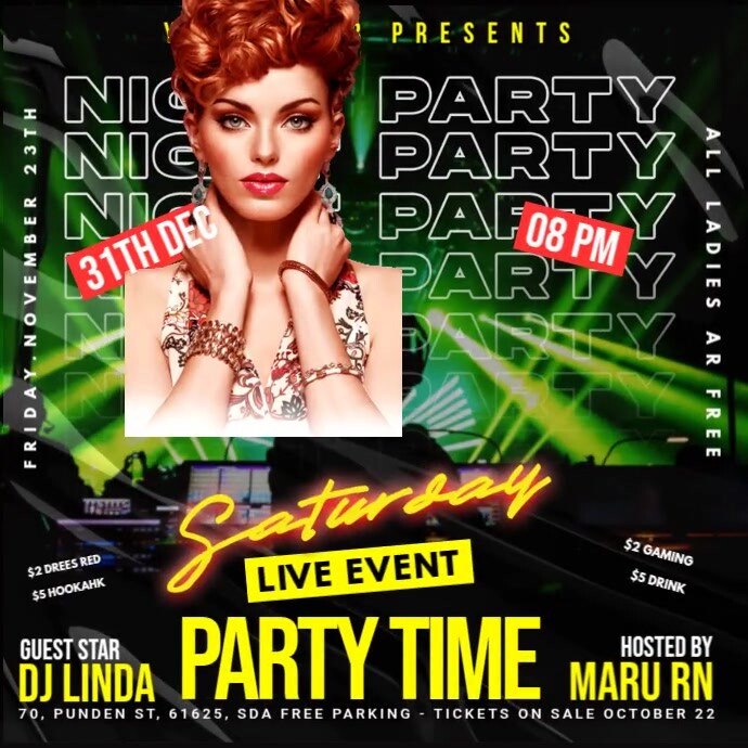 ladies night out party flyer Template | PosterMyWall