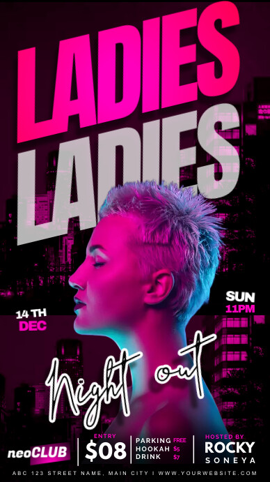 Plantilla de ladies night out party flyer | PosterMyWall