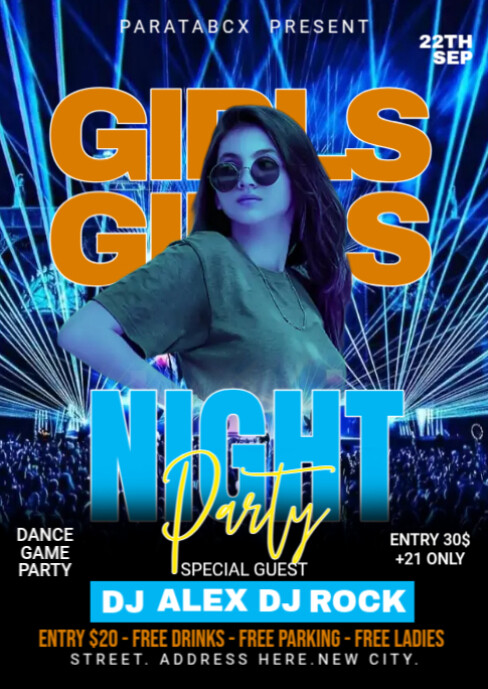 Plantilla de Ladies night out party flyer | PosterMyWall