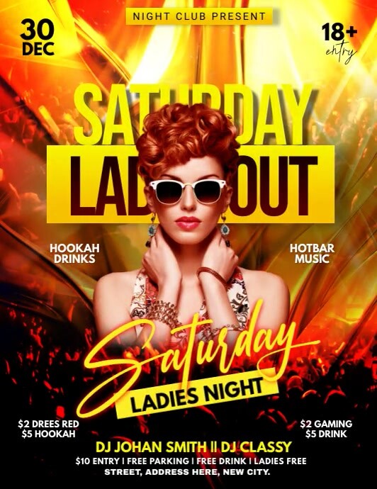 ladies night out party flyer Template | PosterMyWall