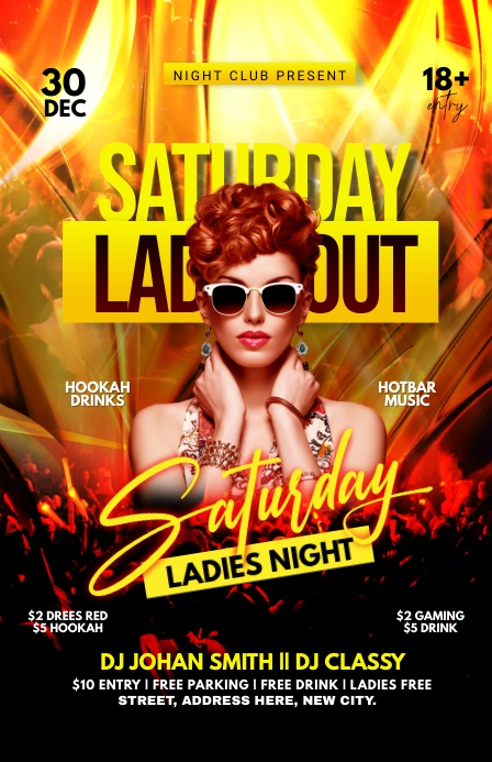 ladies night out party flyer Template | PosterMyWall